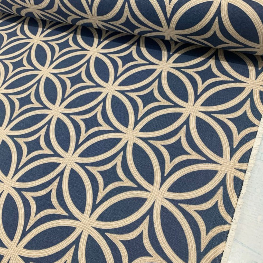 Modern Upholstery Fabric, Geometric Circles Fabric, Oriental Fabric ...