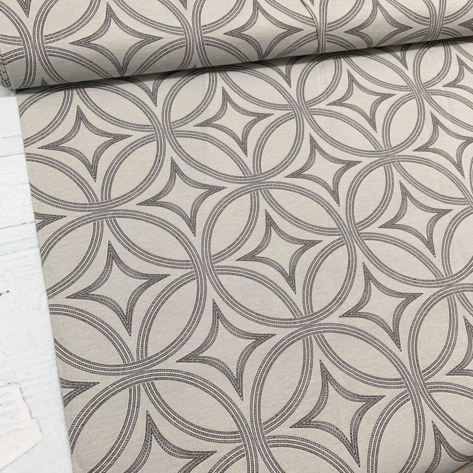 Modern Upholstery Fabric, Geometric Circles Fabric, Oriental Fabric ...