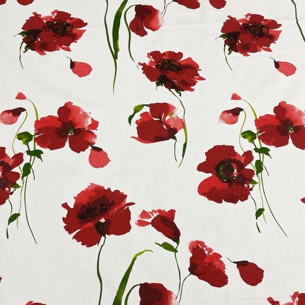 Poppy Fabric - Etsy