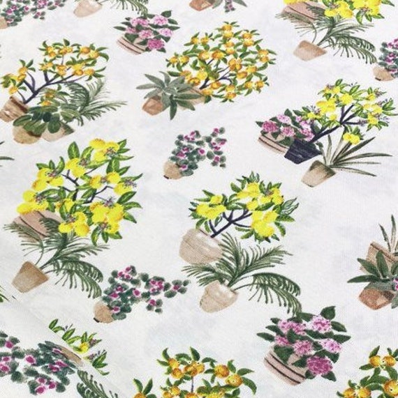 Summer Flower Fabric Botanical Upholstery Fabric Garden - Etsy