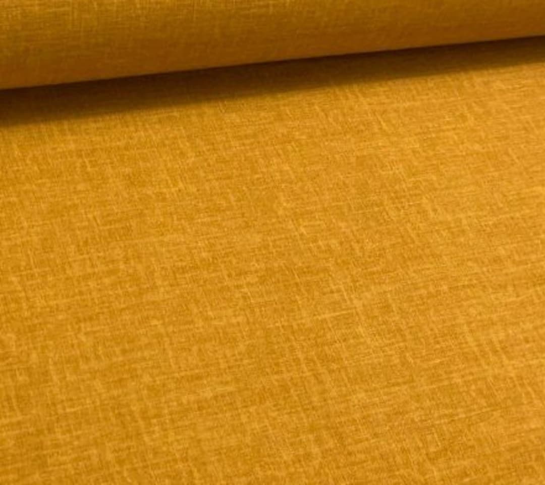Solid Canvas Fabric, Mustard Upholstery Fabric, Plain Gold Color Fabric ...