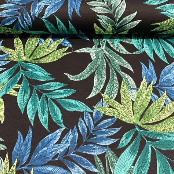 Tropical Fabric by the Yard Botanical Leaves Fabric Boho - Etsy