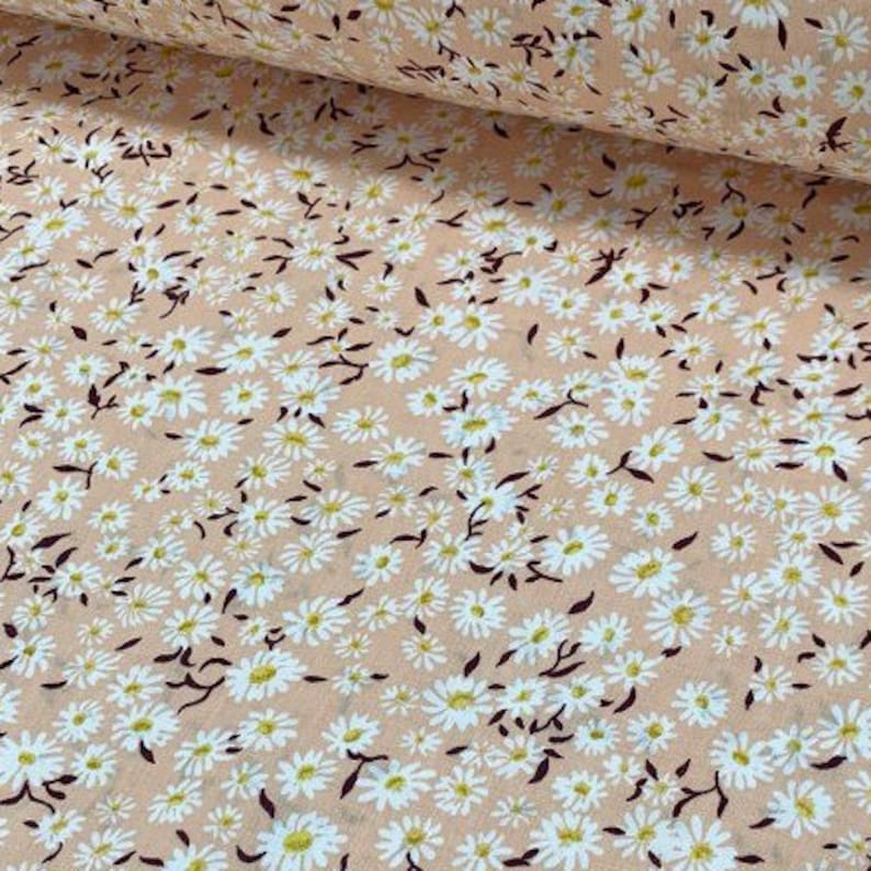 Small Print Floral Fabric Daisy Fabric Tiny Flower Fabric | Etsy