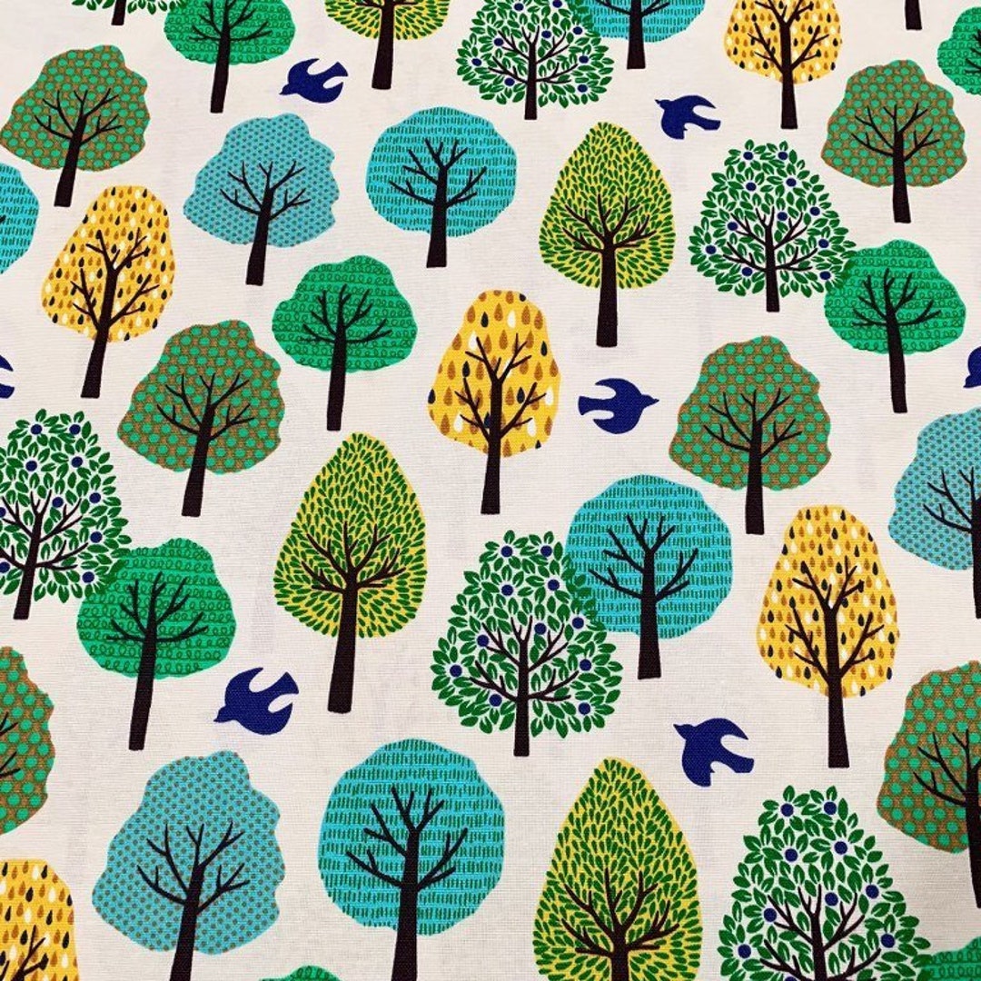 Tree Print Fabric, Nature Fabric, Forest Fabric, Botanical Upholstery ...