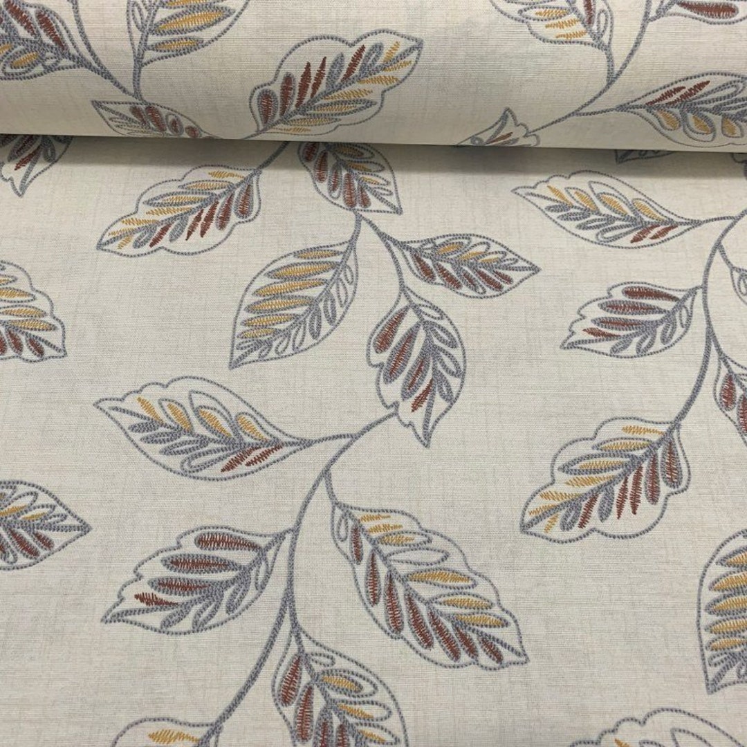 Outdoor Fabric by the Yard, Furniture Fabric, Leaves Home Decor Fabric ...