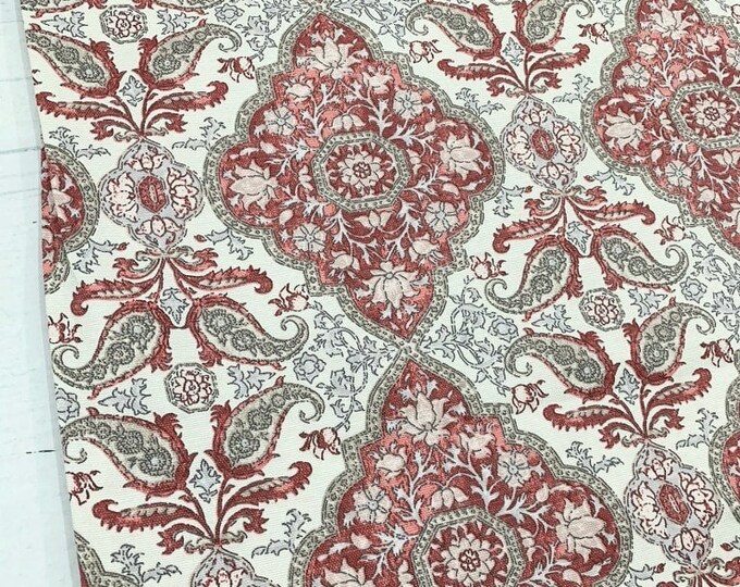 Damask Fabric Rococo Serpentine 1f by Muhlenkott Victorian Era Red Foil ...