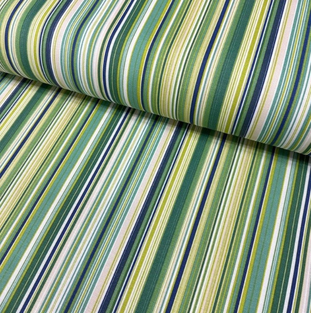 Stripe Upholstery Fabric, Green Canvas Fabric, Pinstripe Fabric, Forest ...