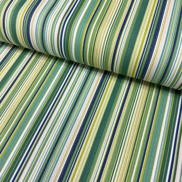 Stripped Green Fabric - Etsy