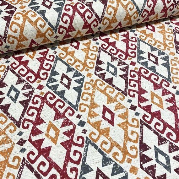 Aztec Fabric Tribal Upholstery Fabric Carpet Fabric Boho - Etsy