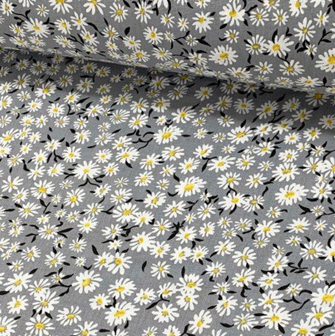 Small Print Floral Fabric, Daisy Fabric, Tiny Flower Fabric, Cotton ...