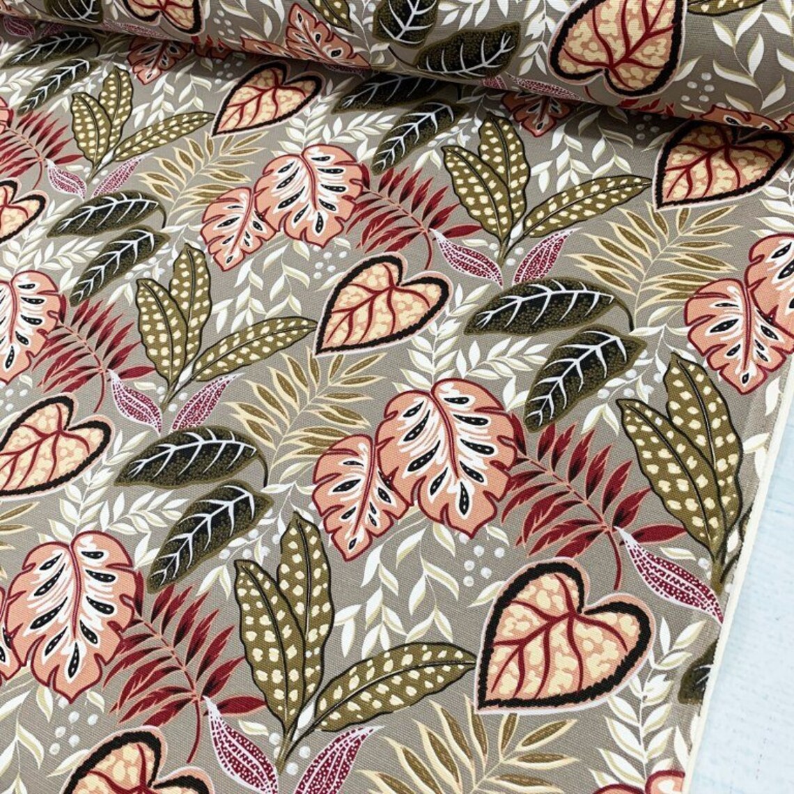 Leaves Upholstery Fabric Botanical Fabric Tropical Plant | Etsy