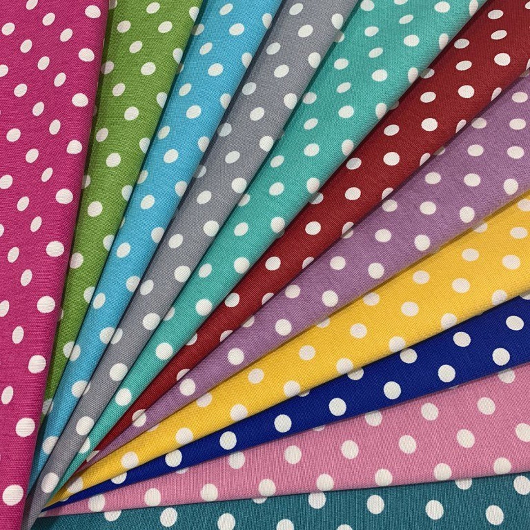 Dotted Upholstery Fabric, Polka Dot Fabric, Cotton Canvas Fabric ...