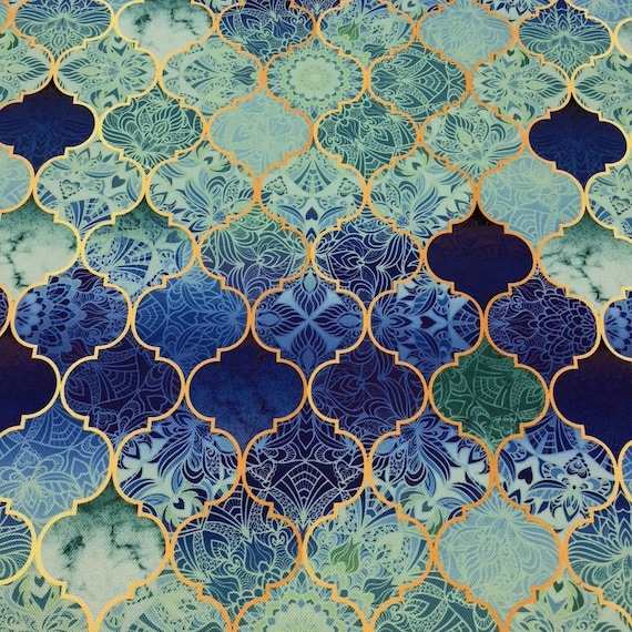 Moroccan Fabric Geometric Upholstery Fabric Oriental Fabric | Etsy
