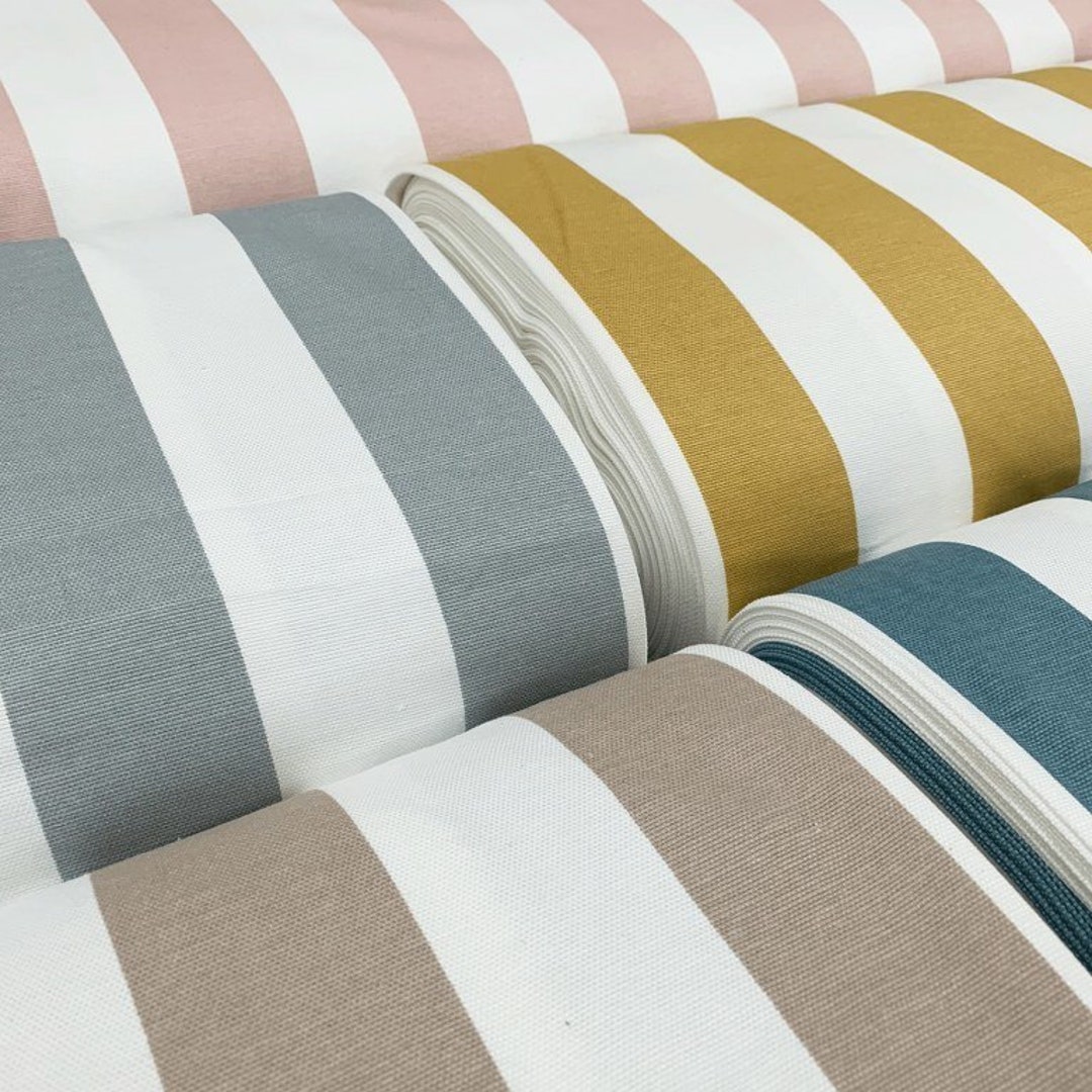 Stripe Upholstery Fabric, Modern Cotton Canvas Fabric, Outdoor ...