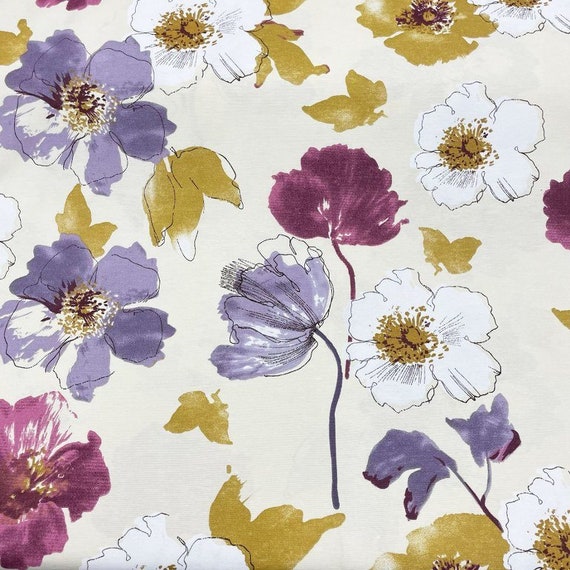 Modern Floral Print Fabric