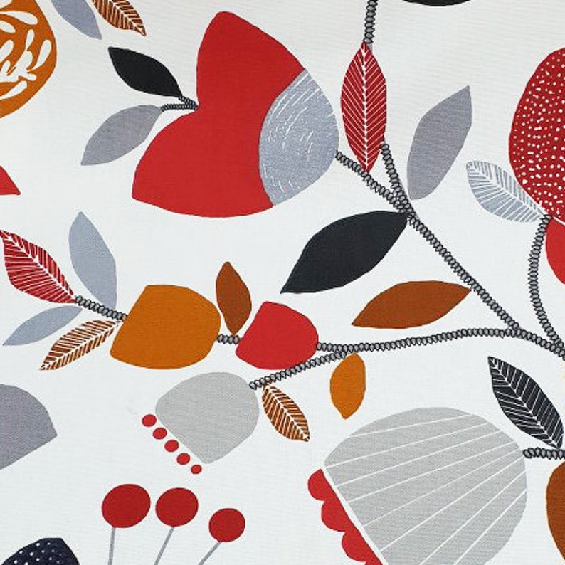 Modern Floral Fabric, Large Flower Fabric, Interior Design Fabric ...