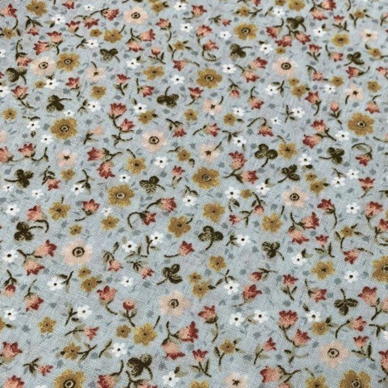 Small Print Fabric, Tiny Floral Fabric, Flower Cotton Fabric, Quilting ...