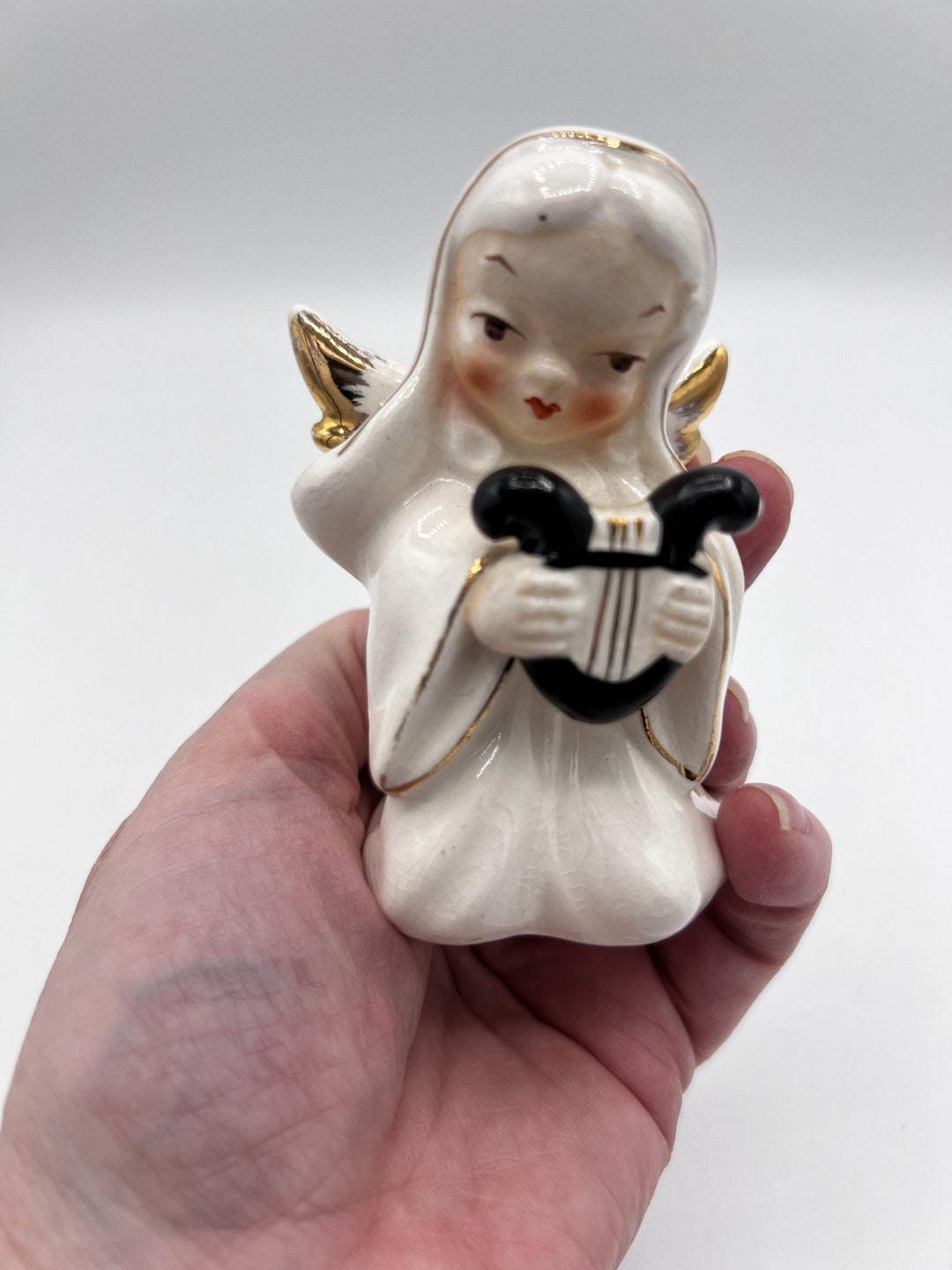 Vintage Napco Harp Angel Vintage Christmas Decor 1950s Harp Angel NAPCO ...