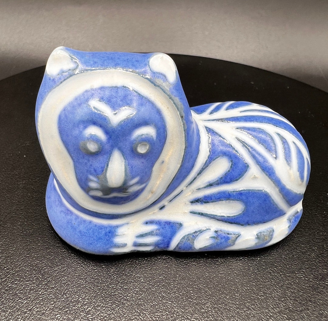 Vintage Pablo Zabal Lion Figurine Signed Pottery Lion Pablo Zabal Zoo ...