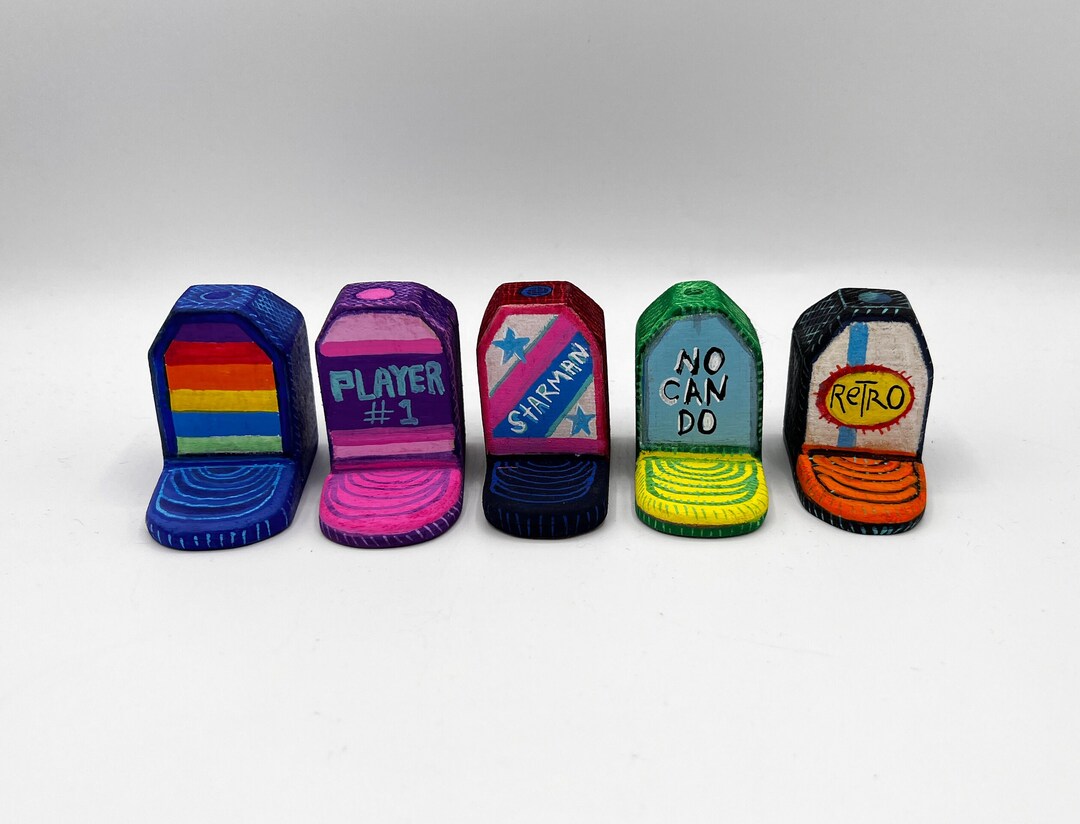 Miniature Trucker Cap Folk Art Wooden Hat Mini Baseball Cap Sculpture ...