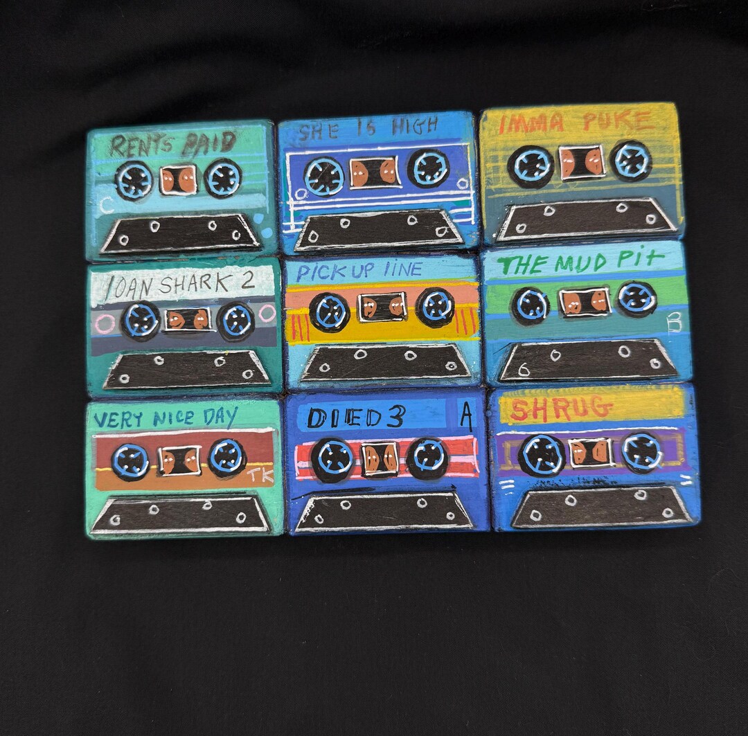 Original Pop Art Cassette Wood Sculpture Retro Mix Tape Sculpture Pop ...