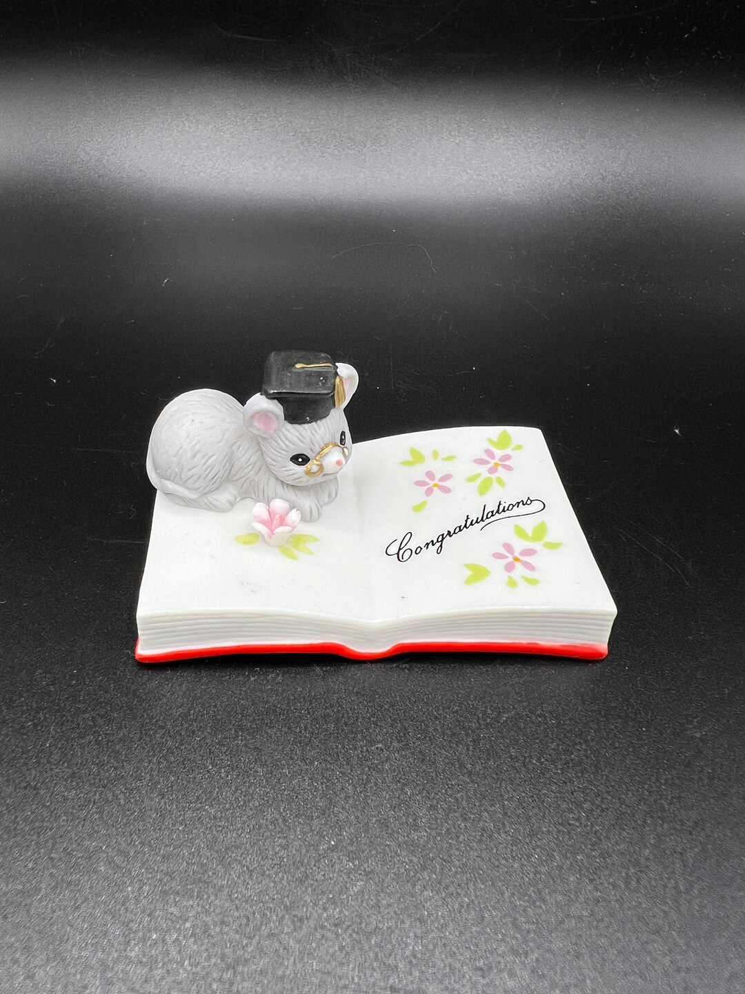 Vintage Mouse Graduation Figurine George Z. Lefton Book Mouse - Etsy