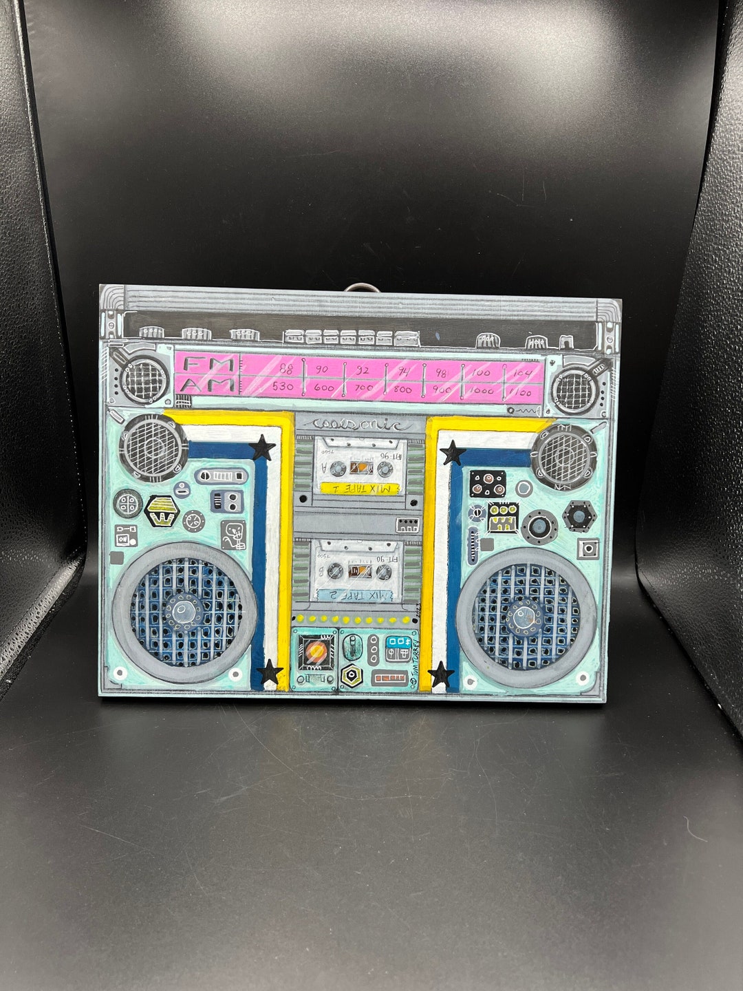 Pop Art Boom Box One of a Kind Pop Music Painting Cassette Collector ...