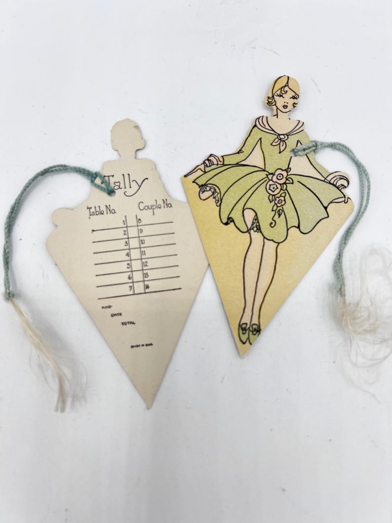 Vintage Art Deco Bridge Tally Cards: 1930s Flapper Scorecards - Etsy