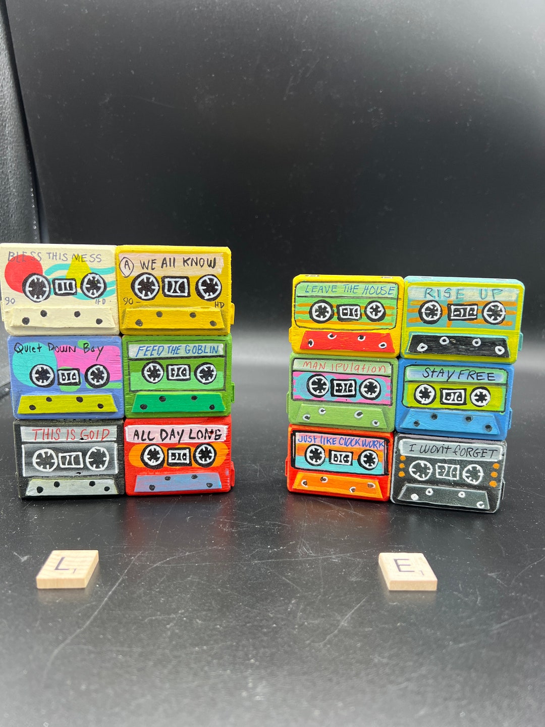 Original Pop Art Cassette Wood Sculpture Retro Mix Tape Sculpture Pop ...