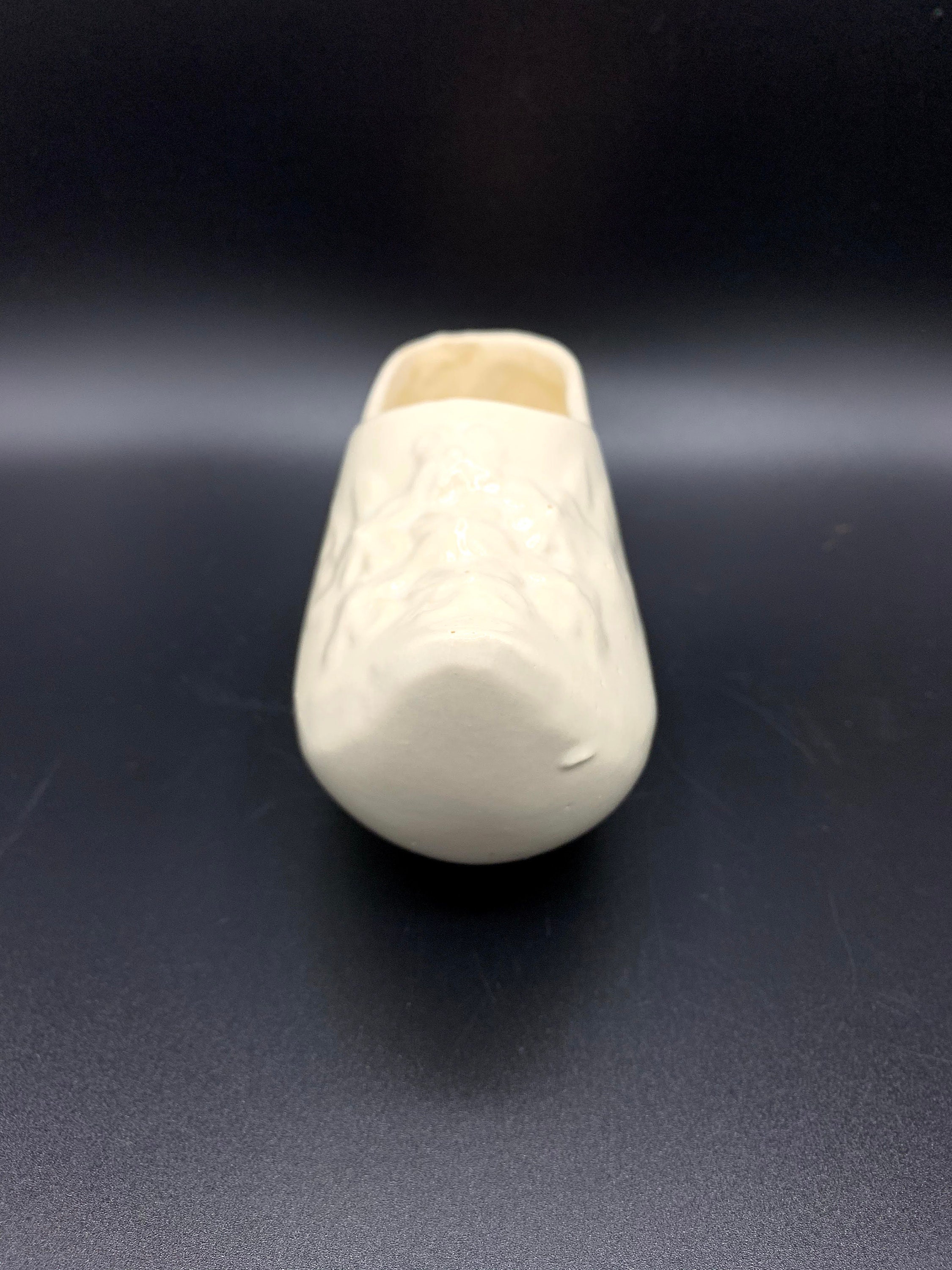 Vintage White Dutch Clog Planter With Floral Decoration - Etsy