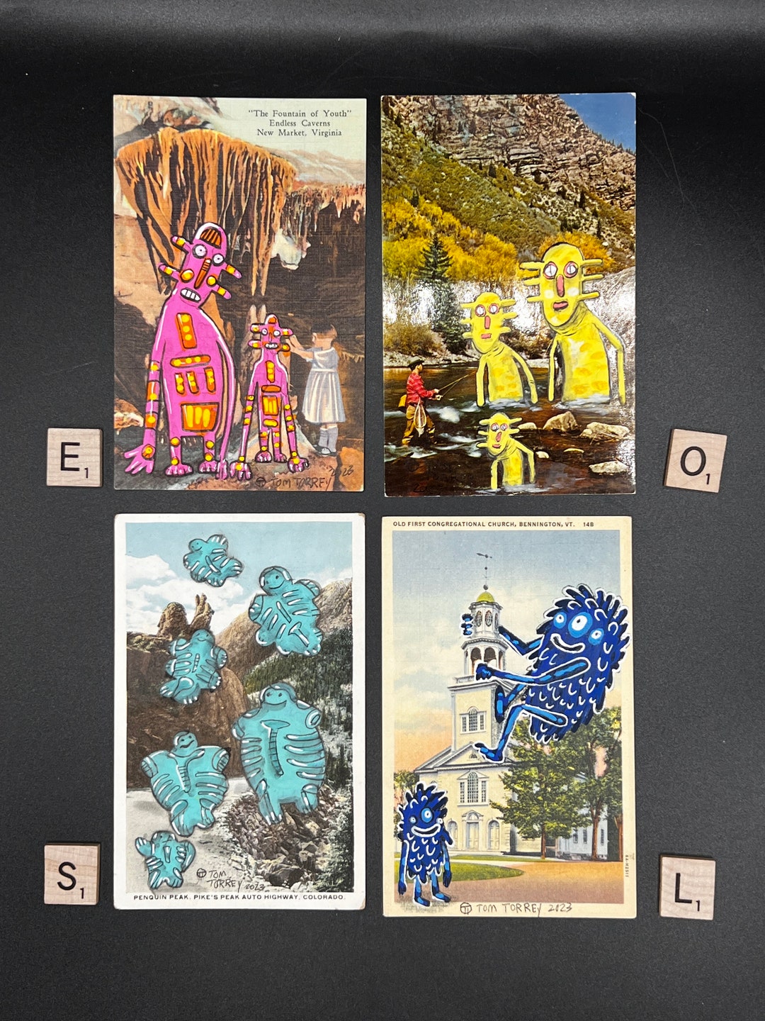 Miniature Postcard Painting Creature Postcard OOAK Monster Painting ...