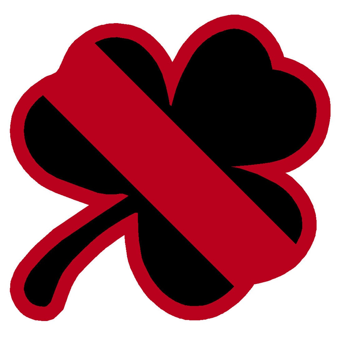 Reflective Thin Red Line Clover / Shamrock Car or Fire Helmet Decal ...