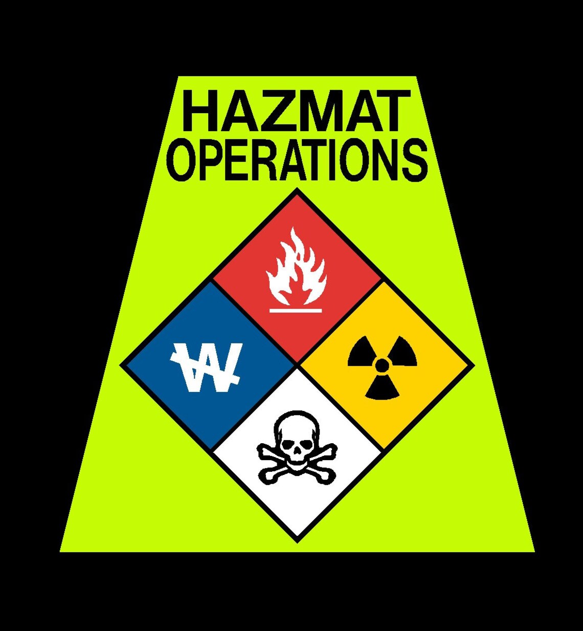 Reflective Fluorescent Yellow HAZMAT Fire Helmet Tetrahedron You Pick ...