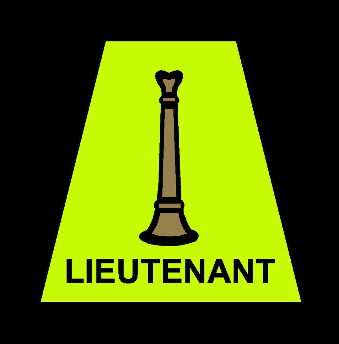 Reflective Fluorescent Yellow Lieutenant Rank Fire Helmet Tetrahedron 1 ...