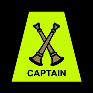 Reflective Fluorescent Yellow Rank Bugles Fire Helmet Tetrahedron You ...