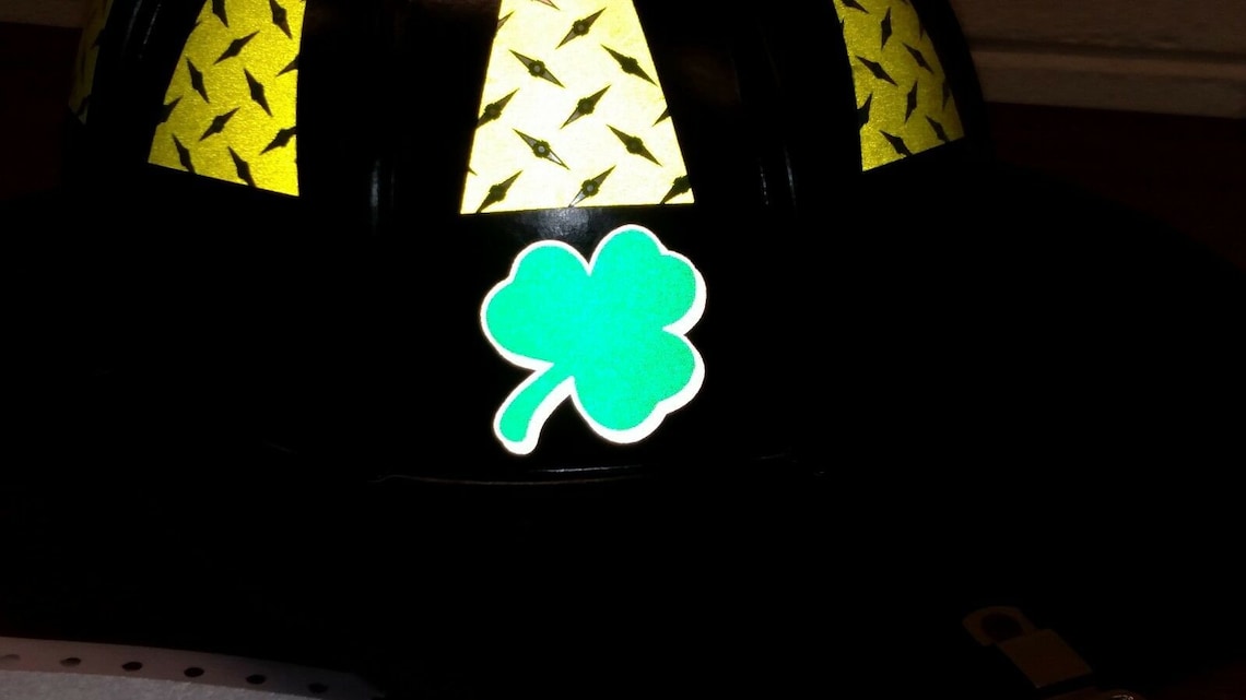 Reflective Clover / Shamrock Car or Fire Helmet Decal Multiple - Etsy