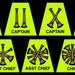 2 Crossed Bugles for Fire Department Service Ranking (senior Captain or ...
