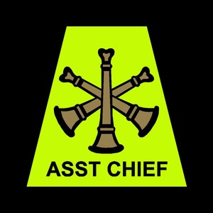 Reflective Fluorescent Yellow Rank Bugles Fire Helmet Tetrahedron You ...