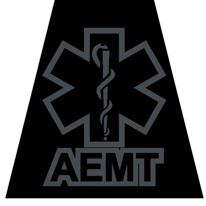 Reflective Subdued Black and Dark Grey EMS Star of Life Fire Helmet ...