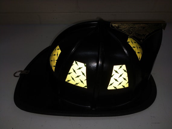 Fire Helmet Face Shield 8 PURPLE Reflective Fire Helmet Tetrahedrons ...