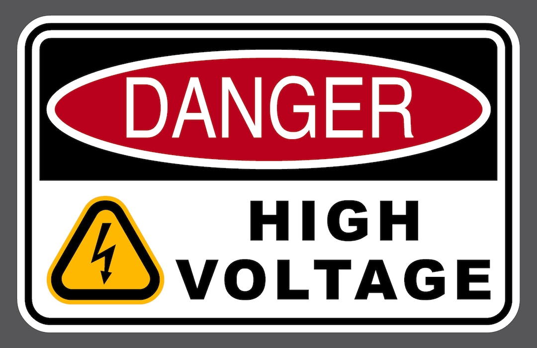 Reflective DANGER HIGH VOLTAGE Safety Decal Sticker Multiple Sizes - Etsy
