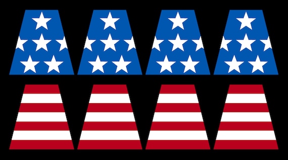 8 FULLY Reflective American Flag Fire Helmet Tetrahedrons Tets - Etsy