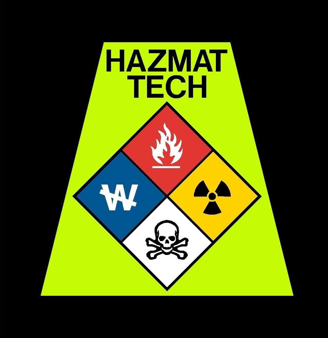 Reflective Fluorescent Yellow HAZMAT Fire Helmet Tetrahedron - Etsy