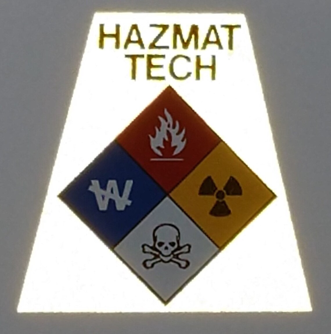 Reflective Fluorescent Yellow HAZMAT Fire Helmet Tetrahedron You Pick ...