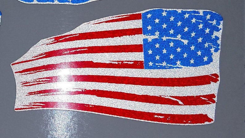 Reversed Fully Reflective Tattered Worn AMERICAN FLAG Fire | Etsy