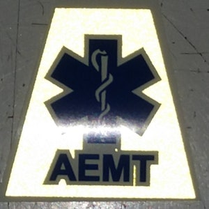 Reflective Fluorescent Yellow AEMT Star of Life Fire Helmet Tetrahedron ...