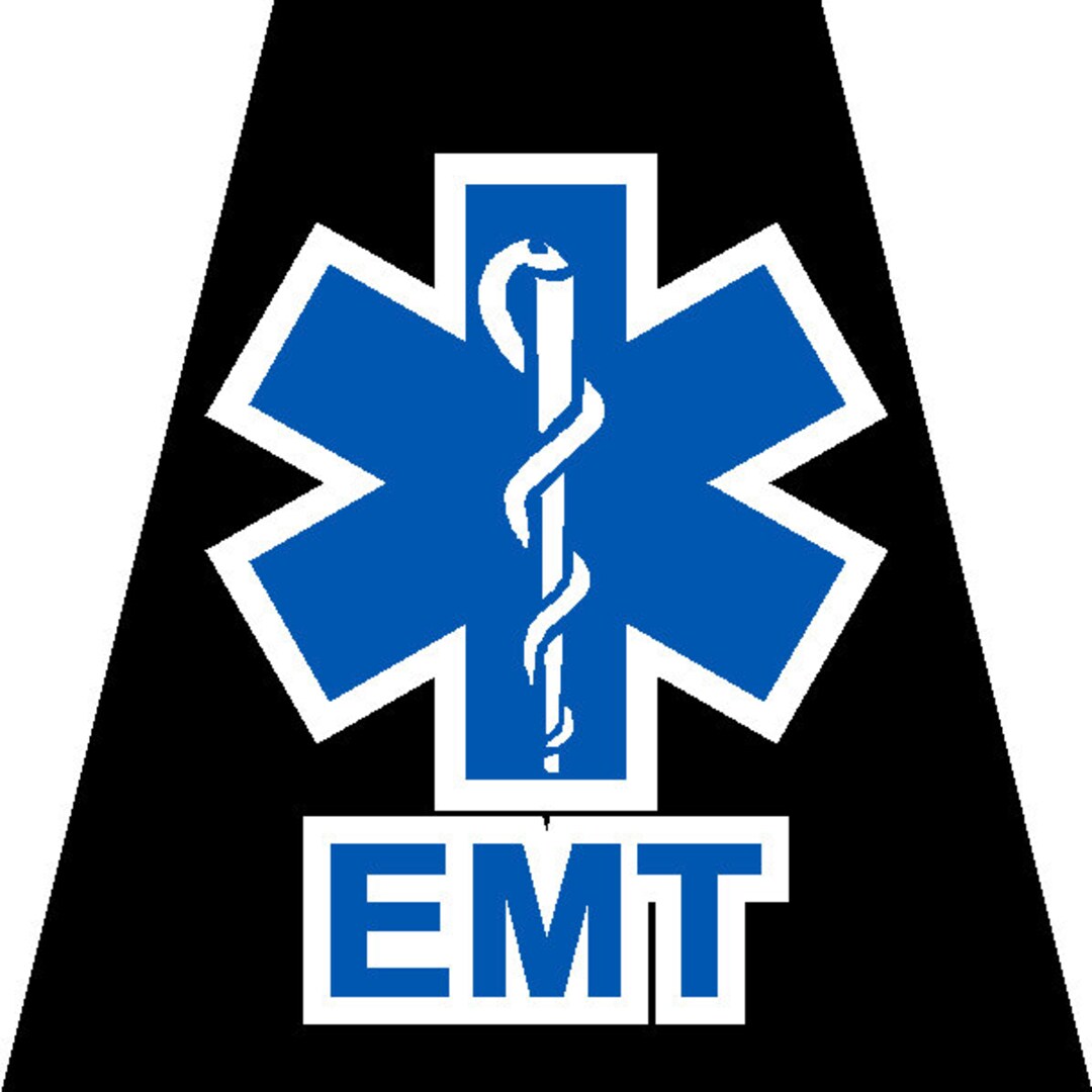 Reflective Black EMS Star of Life Fire Helmet Tetrahedron EMT - Etsy