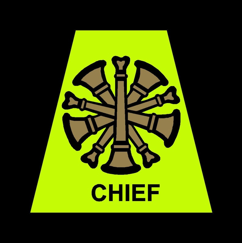 Reflective Fluorescent Yellow Rank Bugles Fire Helmet - Etsy