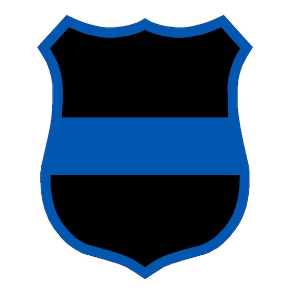 Reflective Thin Blue Line Badge Window Decal Police Law | Etsy