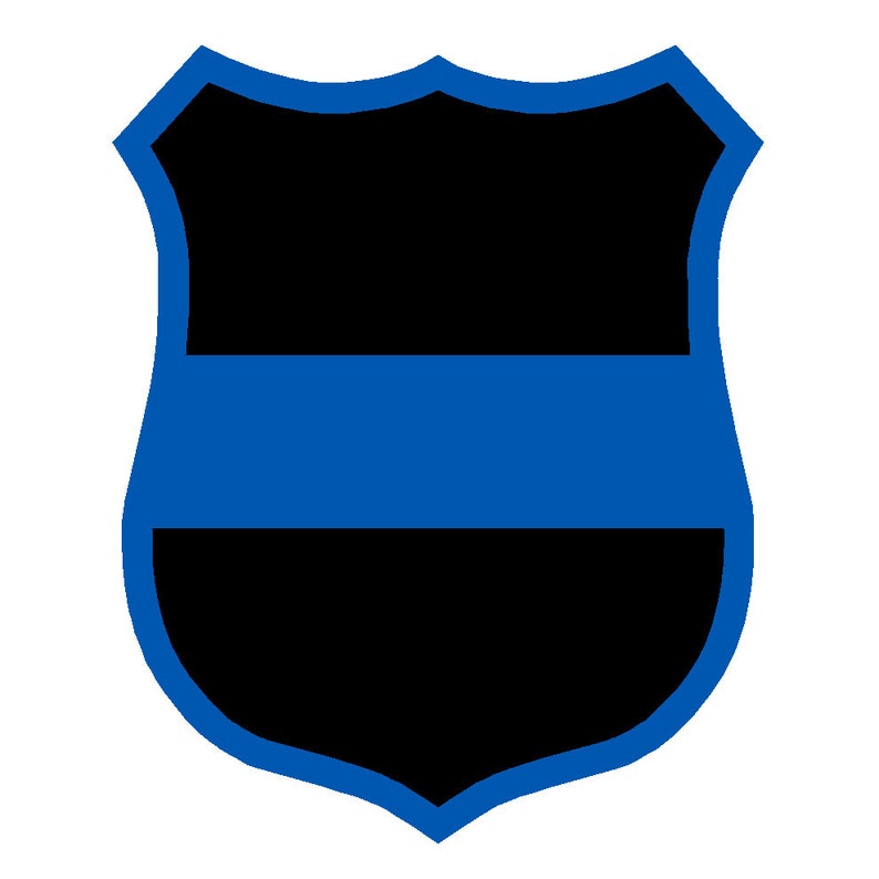 Reflective Thin Blue Line Badge Window Decal Police Law Enforcement ...